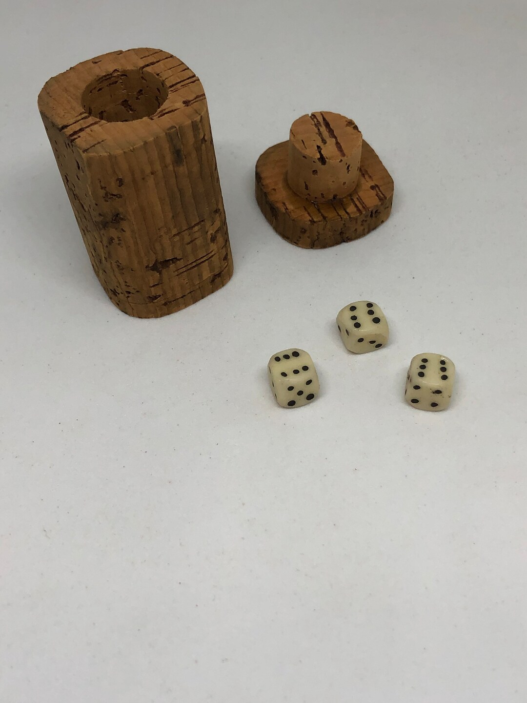 Vintage Cork Dice Container - Etsy