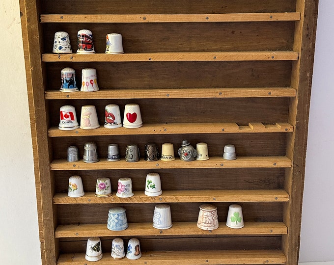 Vintage Wood Display for Miniatures Thimbles Print Tay - Etsy