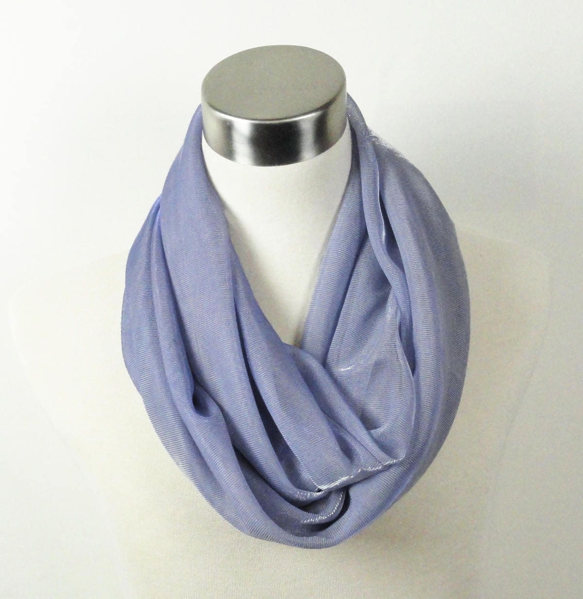 Silver Blue Infinity Scarf - Sparkle Infinity Scarf - Silver Blue ...