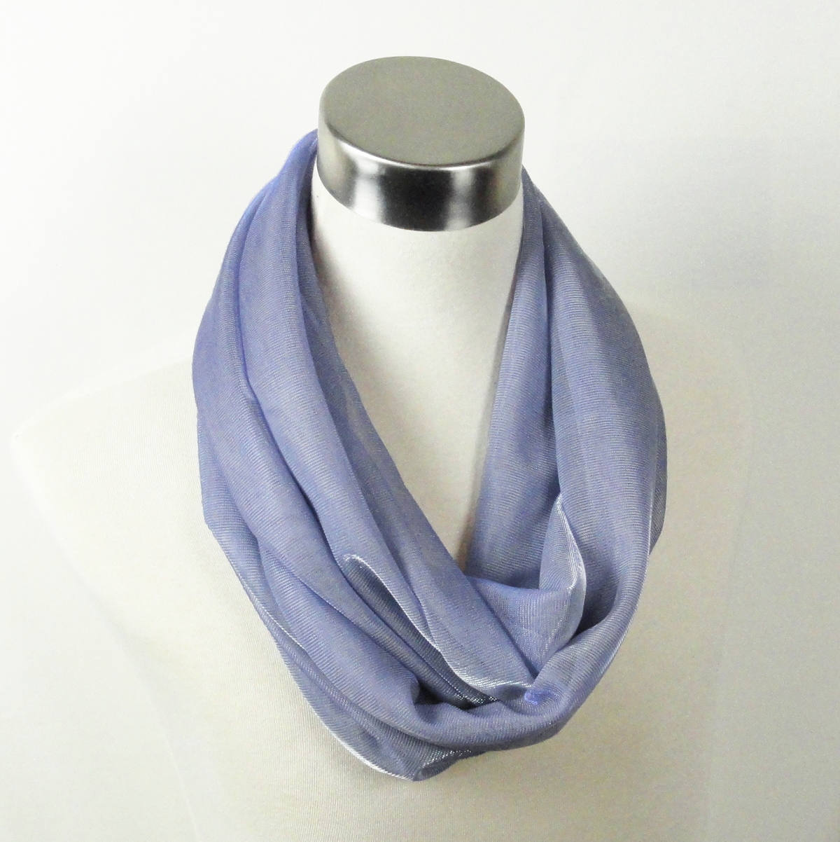 Silver Blue Infinity Scarf - Sparkle Infinity Scarf - Silver Blue ...