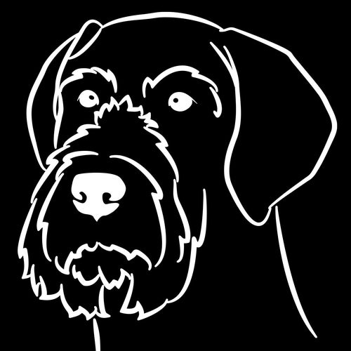 German Wirehaired Pointer Silhouette Vinyl Sticker - Etsy