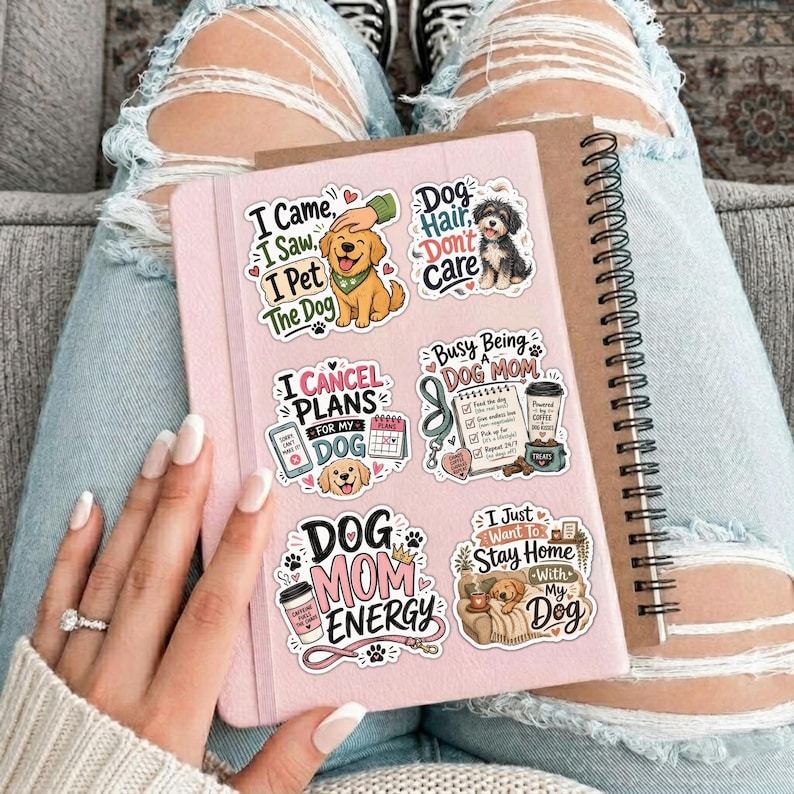 Dog Mom Stickers Bundle, Funny Sarcasm Dog Mom, Dog Mom Era, Stickers ...