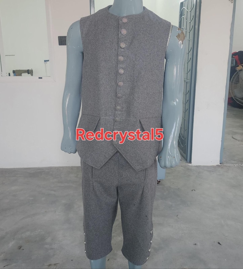 18th Century Men's Wool Suit – Colonial Frock Coat, Vest, Breeches ...