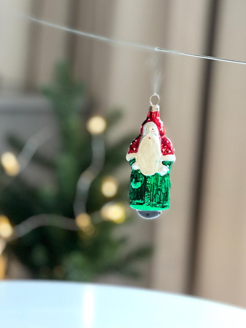Vintage St Nicholas Santa Glass Christmas Decoration, Christmas Tree ...