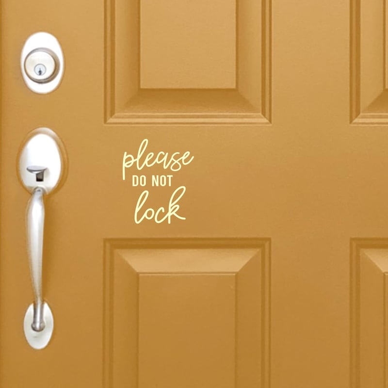Please Lock the Door Sign - Etsy