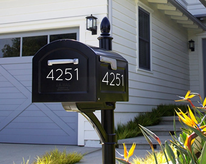 Custom Mailbox Address Numbers Modern Mailbox Numbers | Etsy