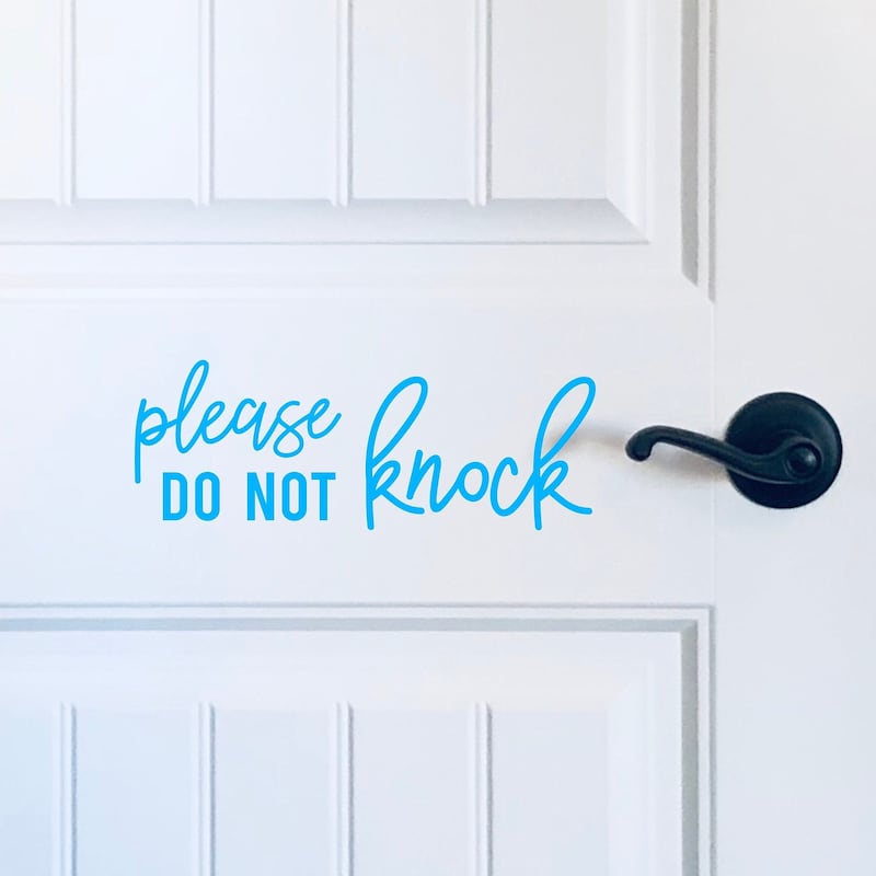Do Not Knock Decal - Etsy