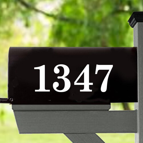 Custom Mailbox Number Traditional Mailbox Decals Mailbox - Etsy