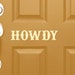 Howdy Door Decal, Front Door Decal, Western Door Decal, Vinyl Door ...