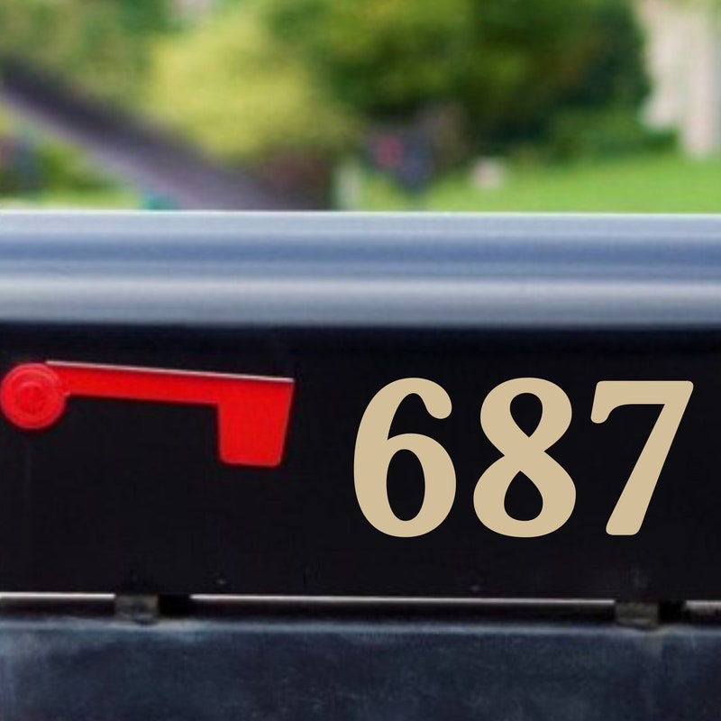 Mailbox Number Decal - Etsy