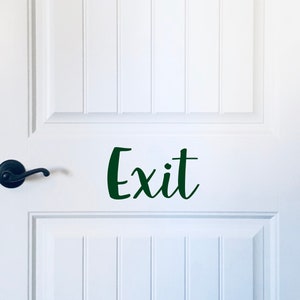 Exit Door Decal, Exit Decal, Exit Door Decals, Exit Door Decal, Vinyl ...