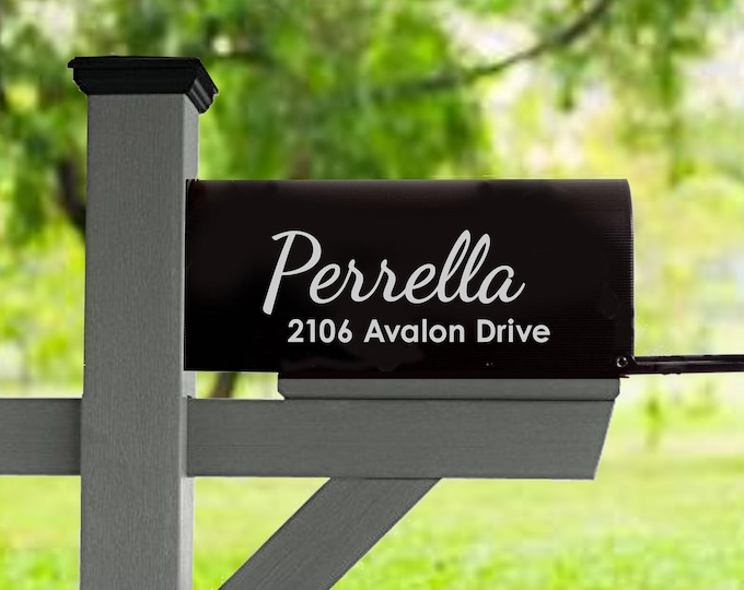 Custom Mailbox Decal Mailbox Address Decal Mailbox Stickers - Etsy
