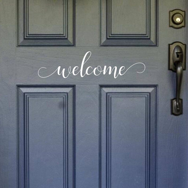 Welcome Door Decal - Etsy