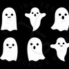 6 Ghost Decals, Ghost Stickers, Halloween Decorations, Halloween Decal ...