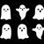 6 Ghost Decals, Ghost Stickers, Halloween Decorations, Halloween Decal ...