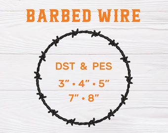 Barbed Wire Embroidery Files - Etsy