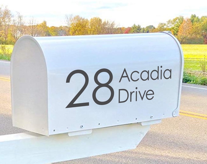 Custom Mailbox Number Traditional Mailbox Decals Mailbox - Etsy