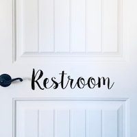 Vinyl Sign Decal | "restrooms" | Church Business Store Company ...
