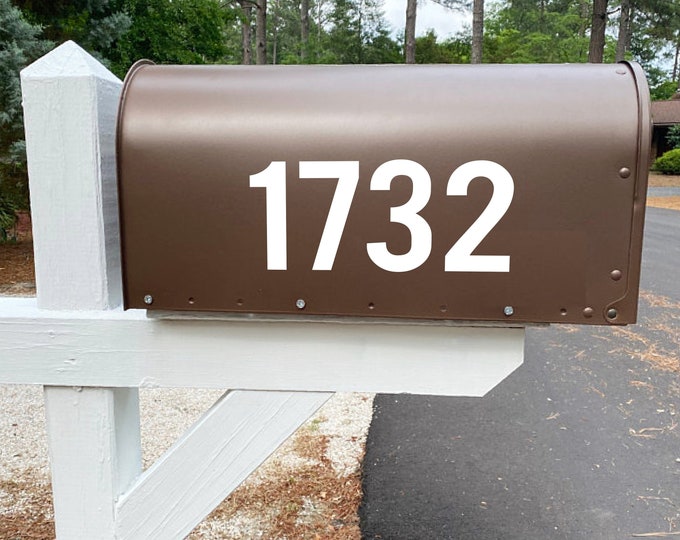 Custom Mailbox Number Traditional Mailbox Decals Mailbox - Etsy