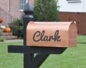Custom Mailbox Name Modern Mailbox Name Decal Mailbox - Etsy