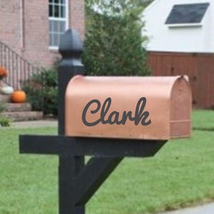Custom Mailbox Name, Modern Mailbox Name Decal, Mailbox Stickers, Last ...