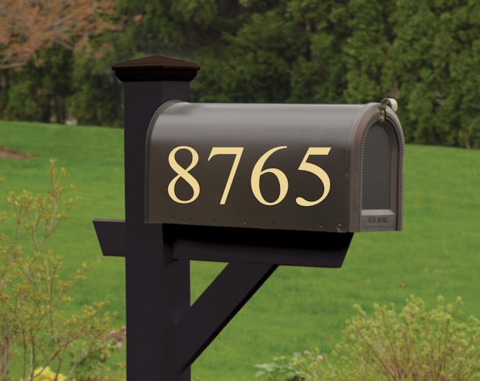 Custom Mailbox Number Traditional Mailbox Decals Mailbox - Etsy