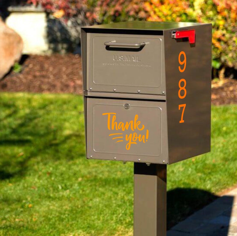 Thank You Mailbox Decal Thank You Decal for Mailbox Thank - Etsy