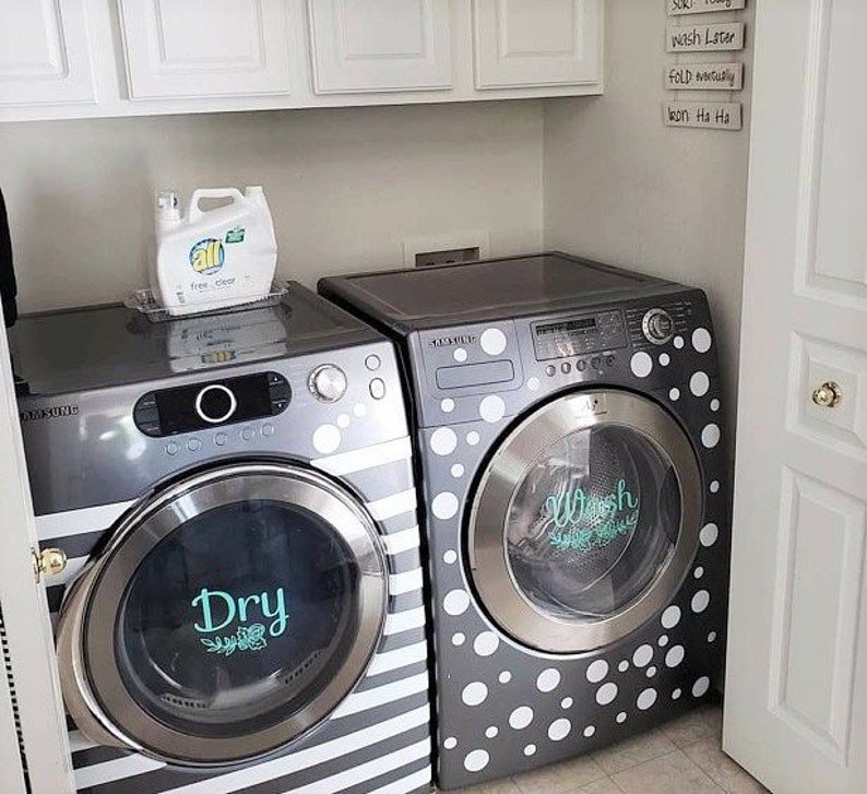 Wash & Dry Decals for Washers and Dryers Laundry Room Decor - Etsy