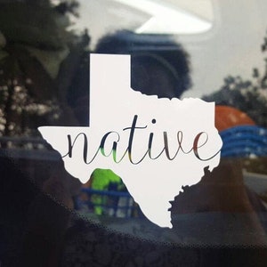 Texas Native Decal, Texas Car Decal, Texas Decal, Texas Sticker, Texas ...