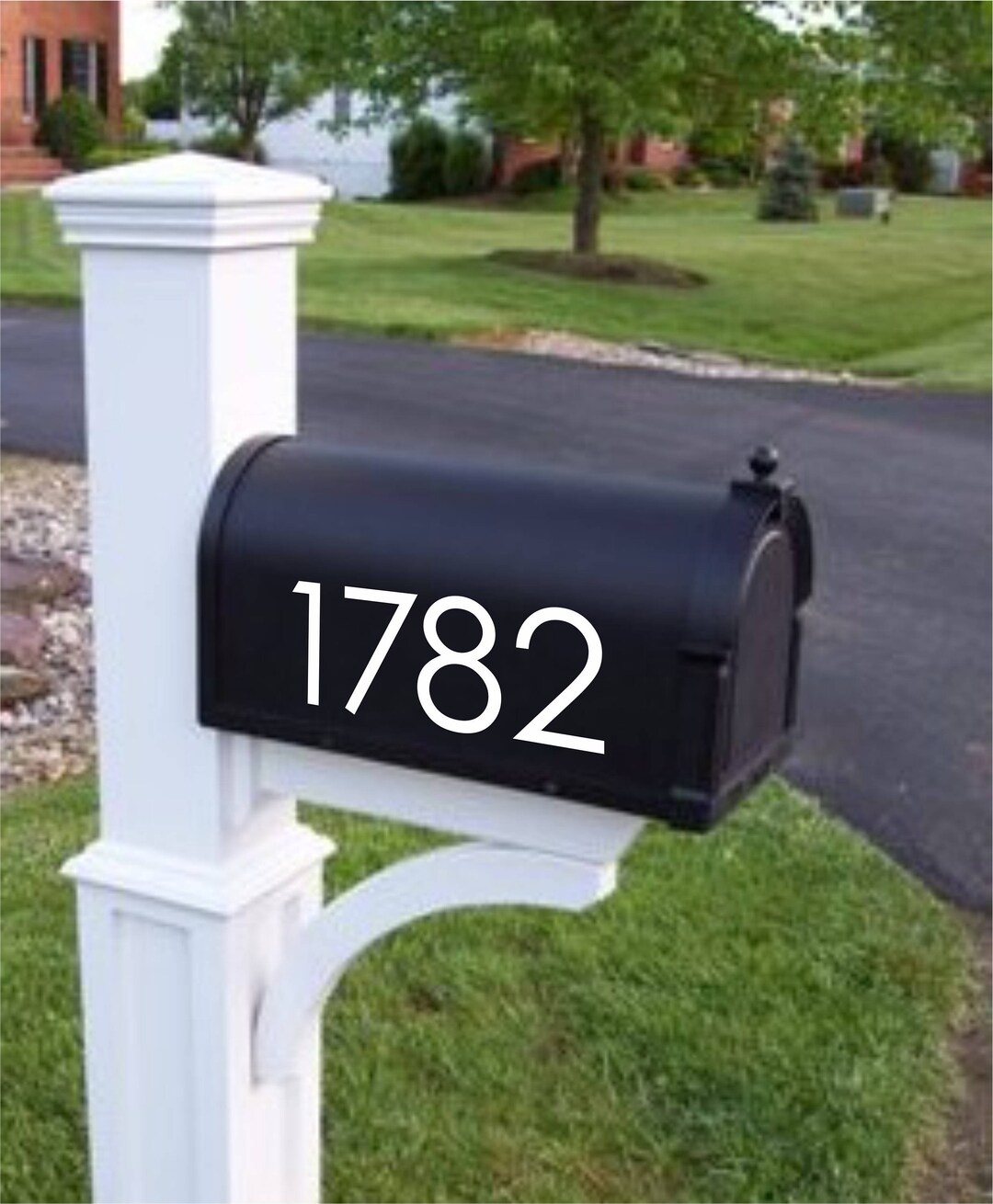Custom Mailbox Numbers, Modern Mailbox Decals, Large Mailbox Stickers ...