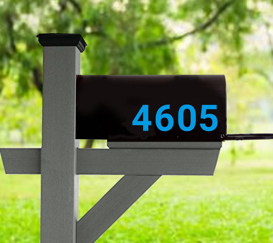 Custom Mailbox Numbers, Thick Modern Mailbox Decals, Mailbox Stickers ...