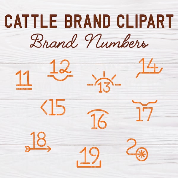 Cattle Brand Clipart - Etsy