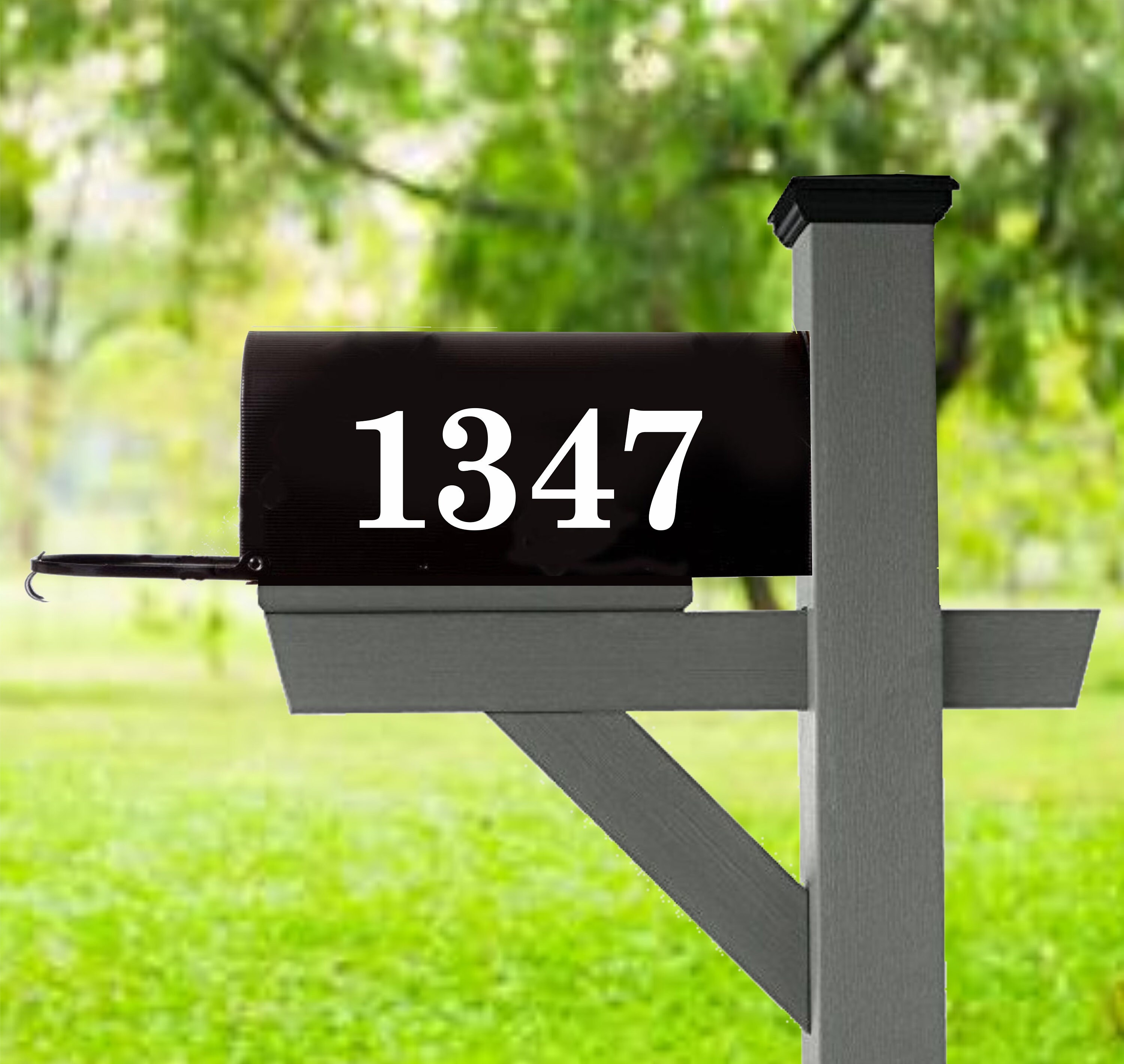 Custom Mailbox Number Traditional Mailbox Decals Mailbox - Etsy