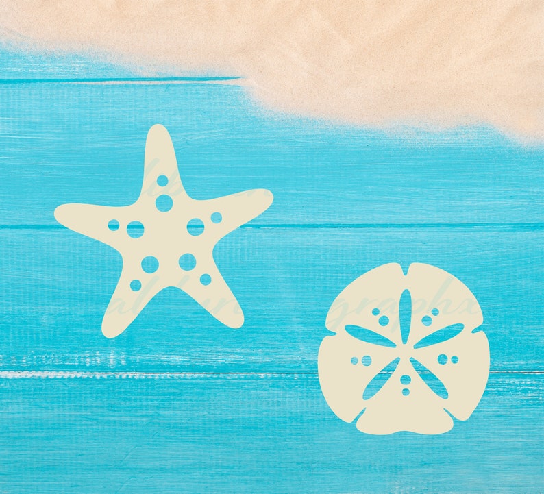 Sand Dollar Decal, Starfish Decal, Beach Stickers, Beach Laptop Decals ...