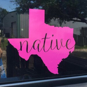 Texas Native Decal, Texas Car Decal, Texas Decal, Texas Sticker, Texas ...