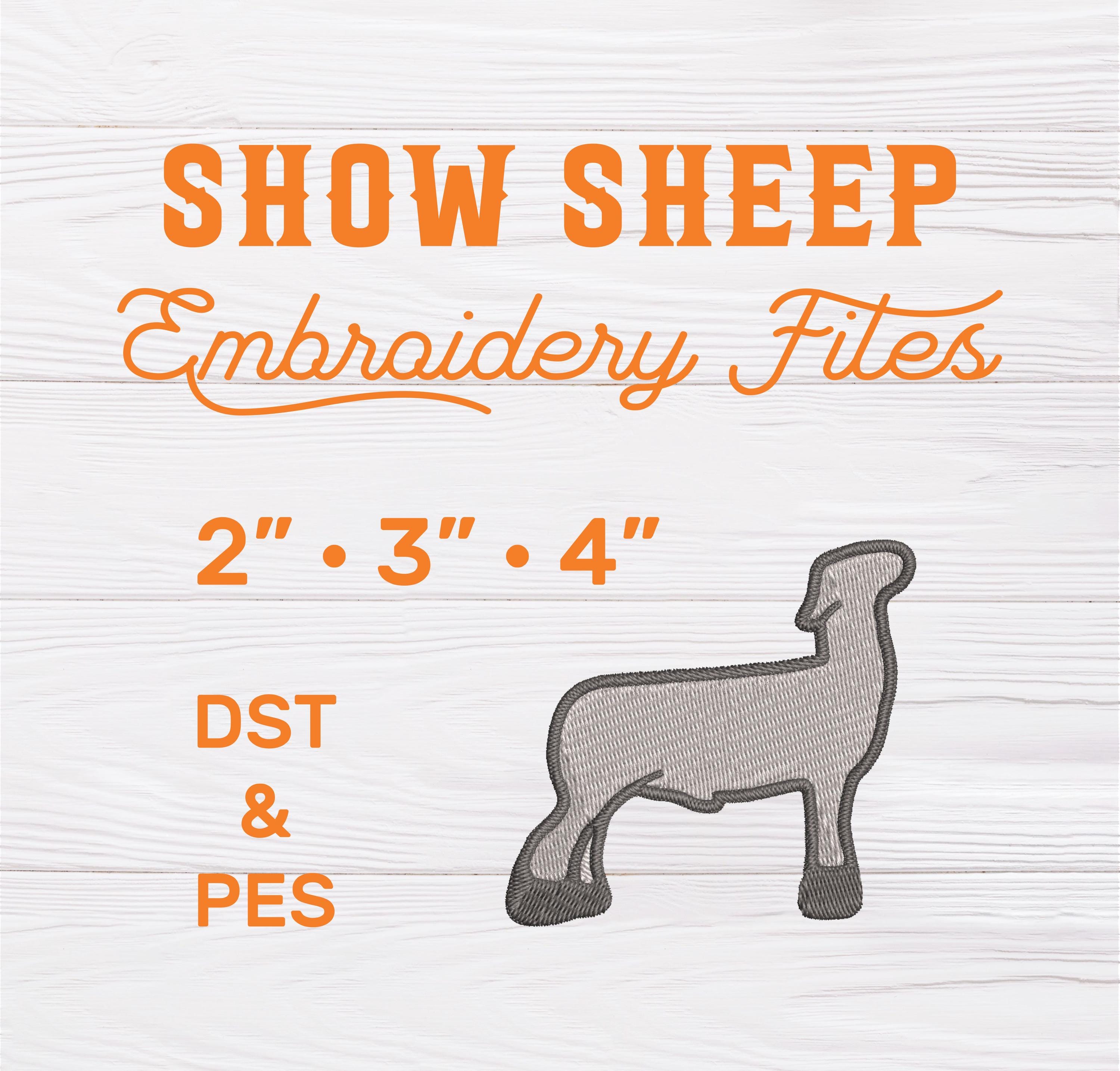 DST & PES Files | Sheep Embroidery File With Fill Stitches, Show Sheep ...