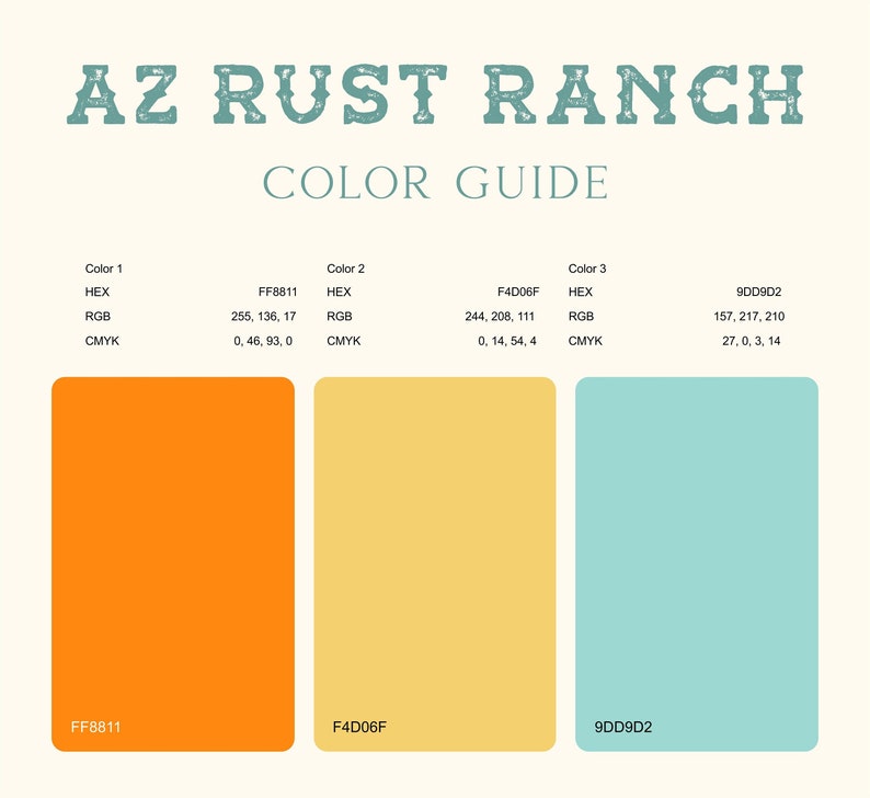Business Color Guide Logo Style Guide Branding Style Guide - Etsy