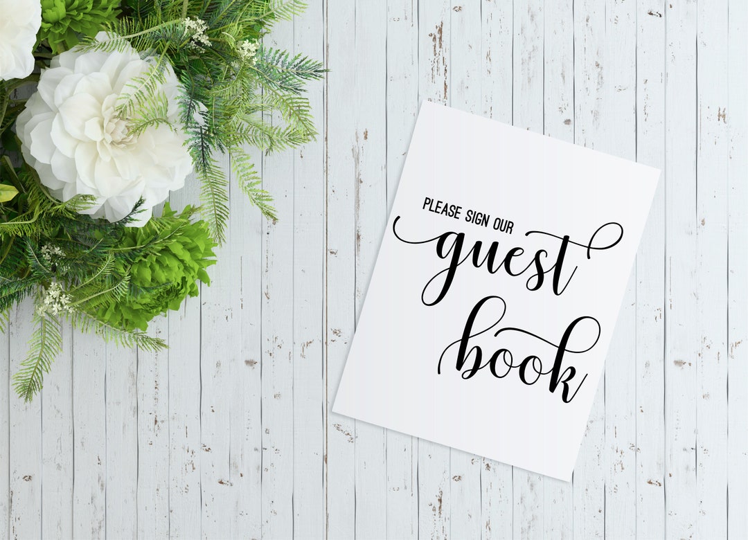SVG, PNG, & JPEG | Please Sign Our Guest Book, Guestbook Digital ...