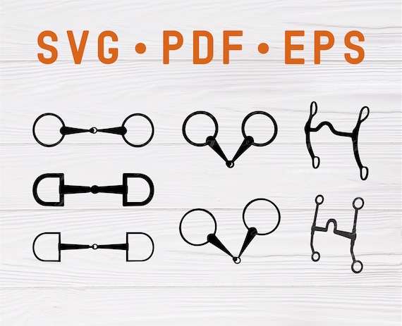 SVG PDF & EPS Files Horse Snaffle Bits Svg Horse Tack Svg | Etsy UK