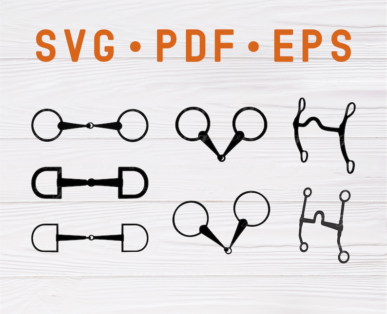 SVG PDF & EPS Files Horse Snaffle Bits Svg Horse Tack Svg - Etsy