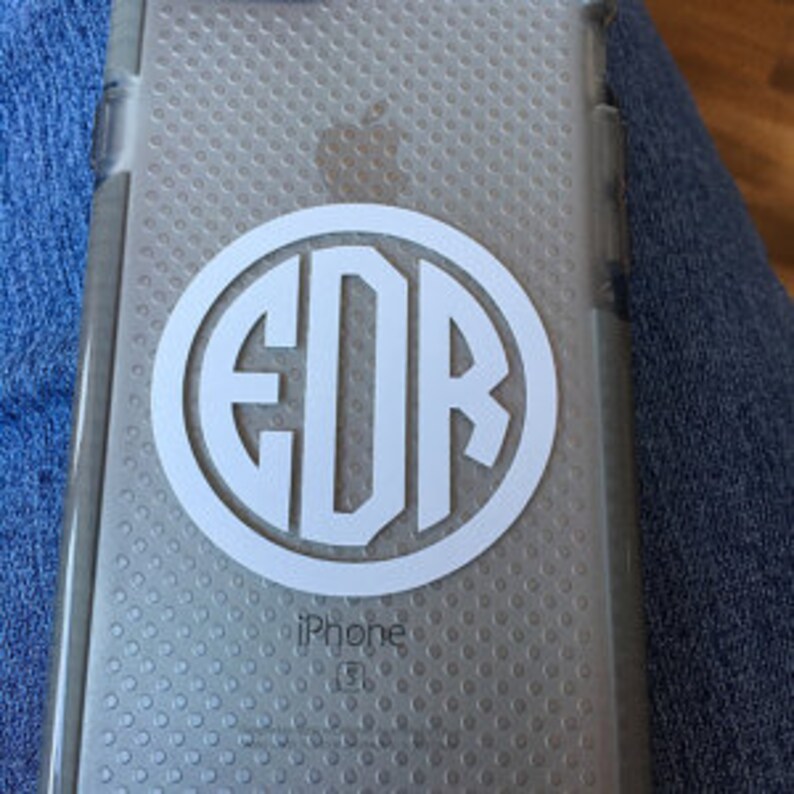 Phone Monogram Decal Cellphone Monogram Phone Monogram - Etsy