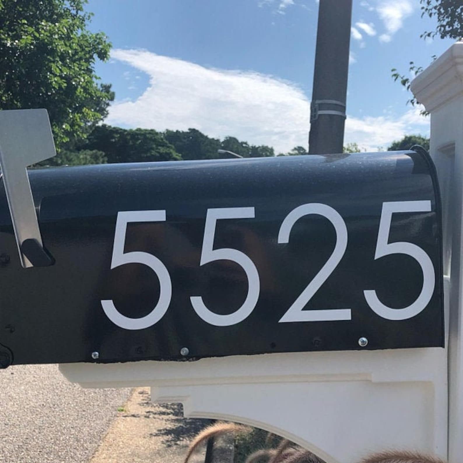 Custom Mailbox Numbers Modern Mailbox Decals Large Mailbox - Etsy