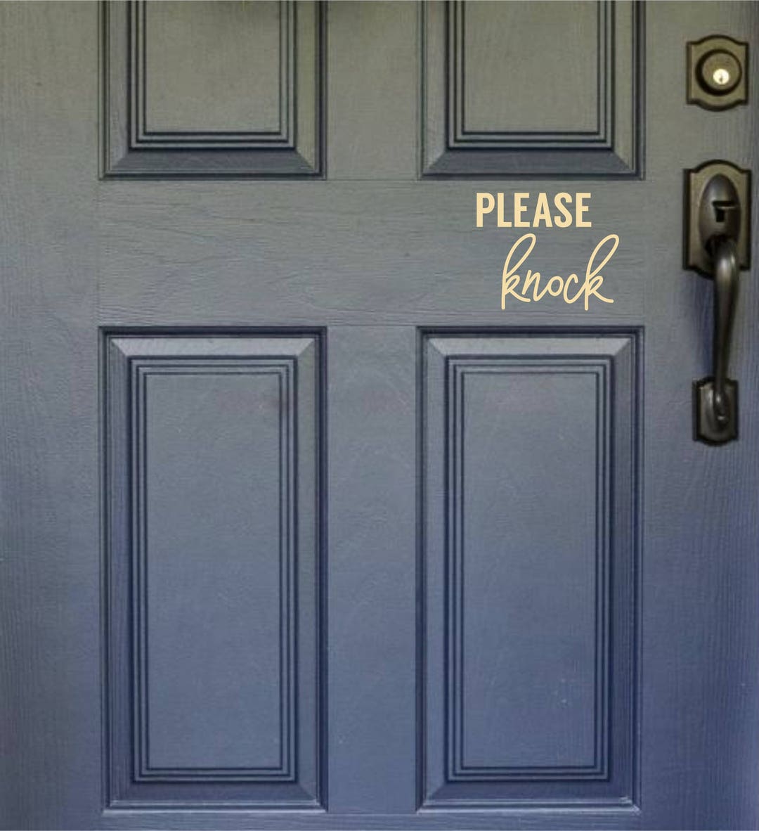 Please Knock Door Decal, Door Decals, Door Sticker, Vinyl Door Decal ...