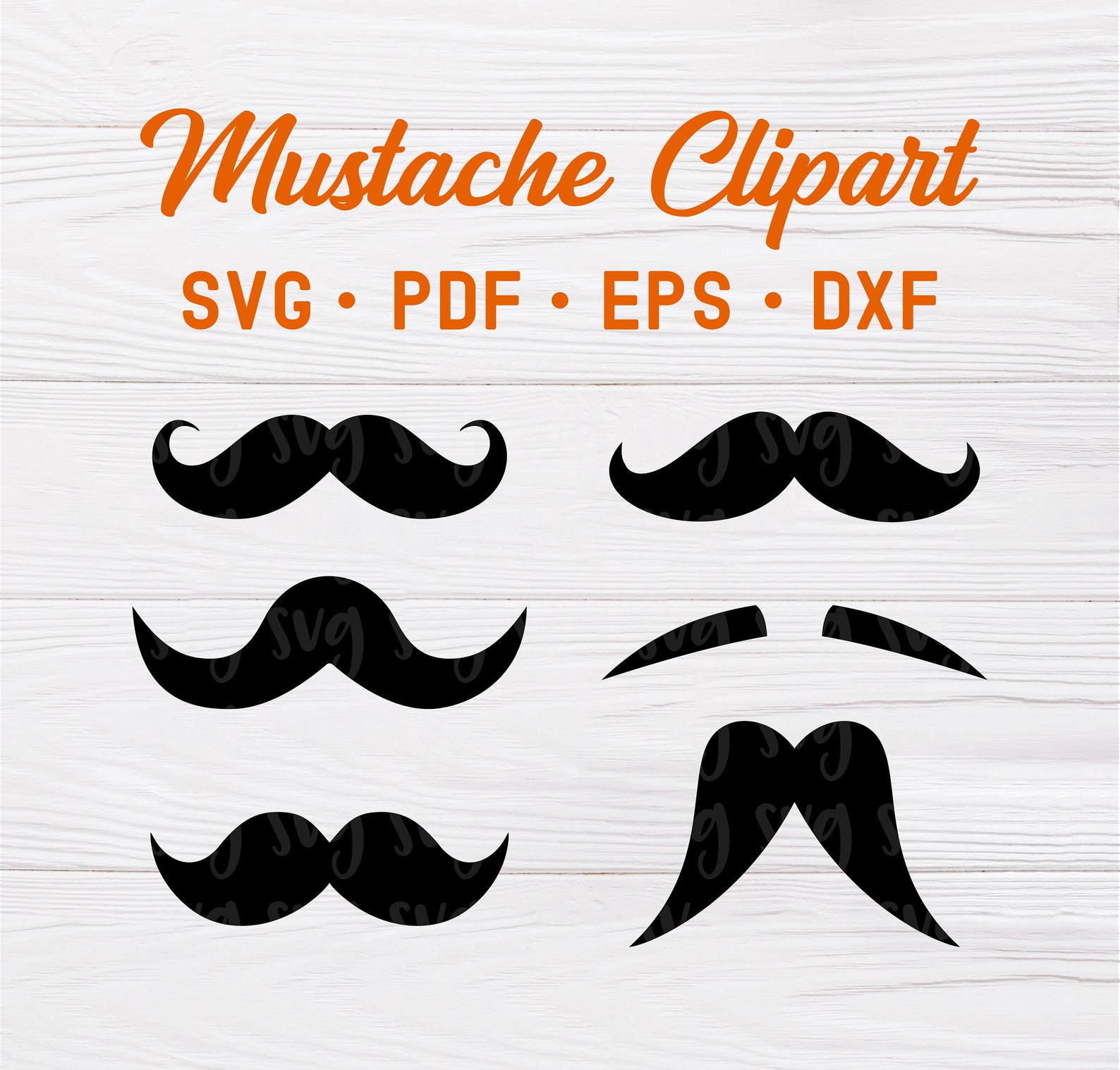 SVG PDF EPS & Dxf Files Mustache Craft Files Mustache - Etsy