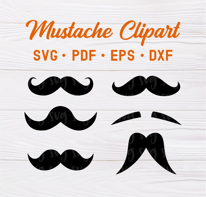 SVG PDF EPS & Dxf Files Mustache Craft Files Mustache - Etsy
