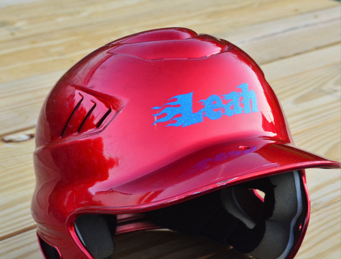 Personalized Glitter Helmet Decal Glitter Softball Helmet - Etsy