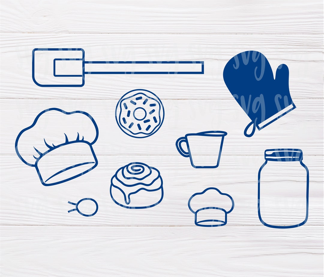 SVG File | Kitchen Svg, Kitchen Utensils Svg, Chef Hat Svg, Donut Svg ...