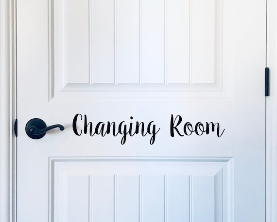 Changing Room Door Decal Changing Room Decal Bathroom Door | Etsy