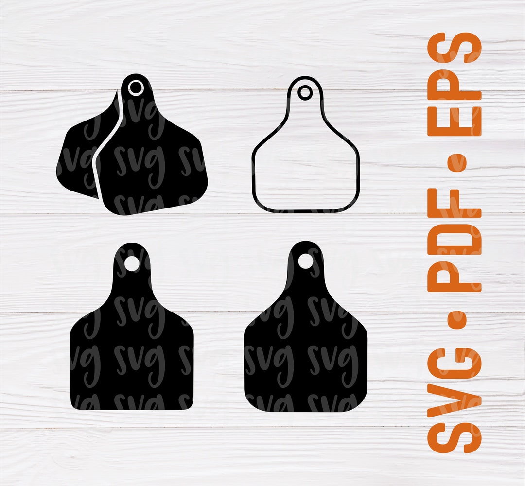SVG, PDF & EPS Files | Ear Tag Svg, Eartag Svg, Cattle Ear Tag Svg ...