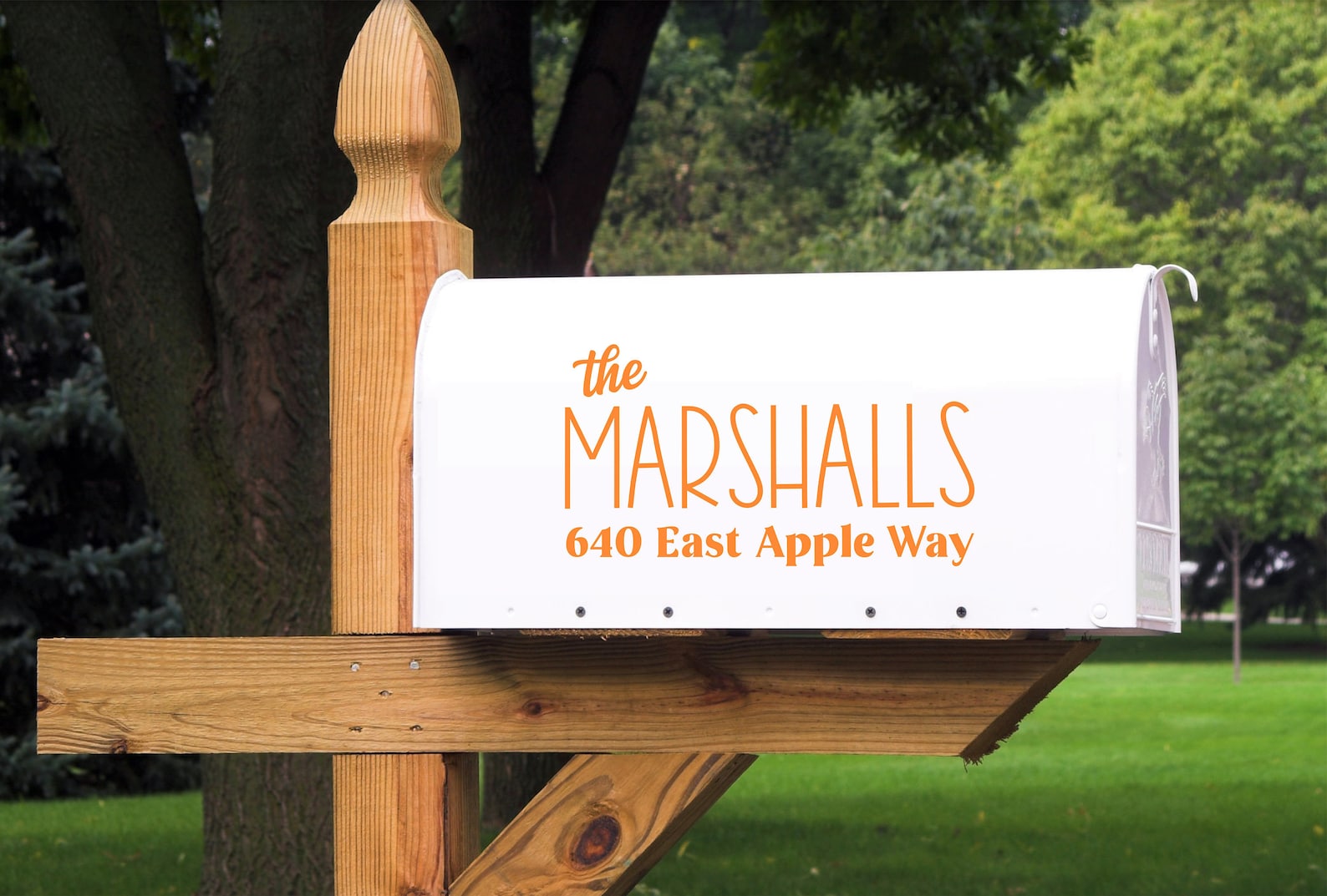 Custom Mailbox Decal Mailbox Name and Address Decal Mailbox - Etsy